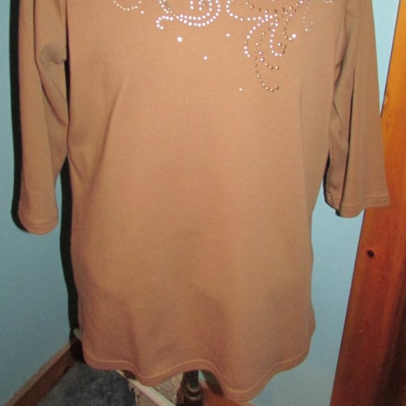 CRACKER FACTORY | Tops | Cracker Factory X Lovely Tan Sequined Top 34 ...